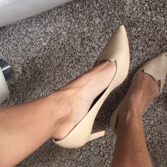 Via Veneto | Shoes | Italian Leather Heels Cream | Poshmark